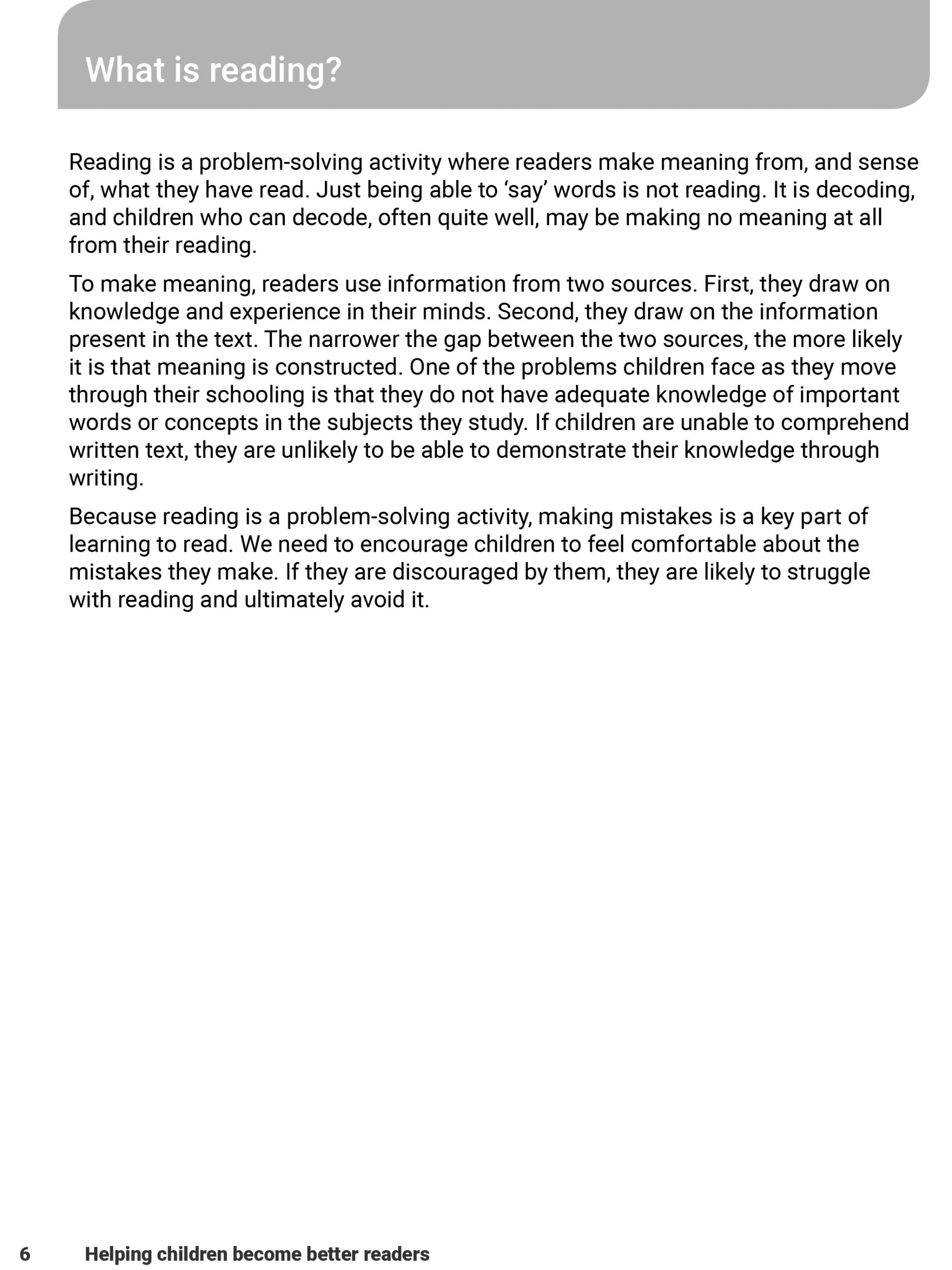 Helping Children Become Better Readers – For parents, caregivers ...